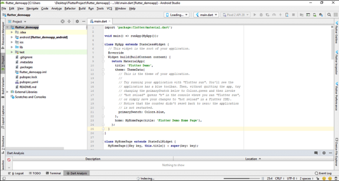 Tự học Flutter | Tạo ứng dụng Flutter đầu tiên và giải thích chi tiết ...